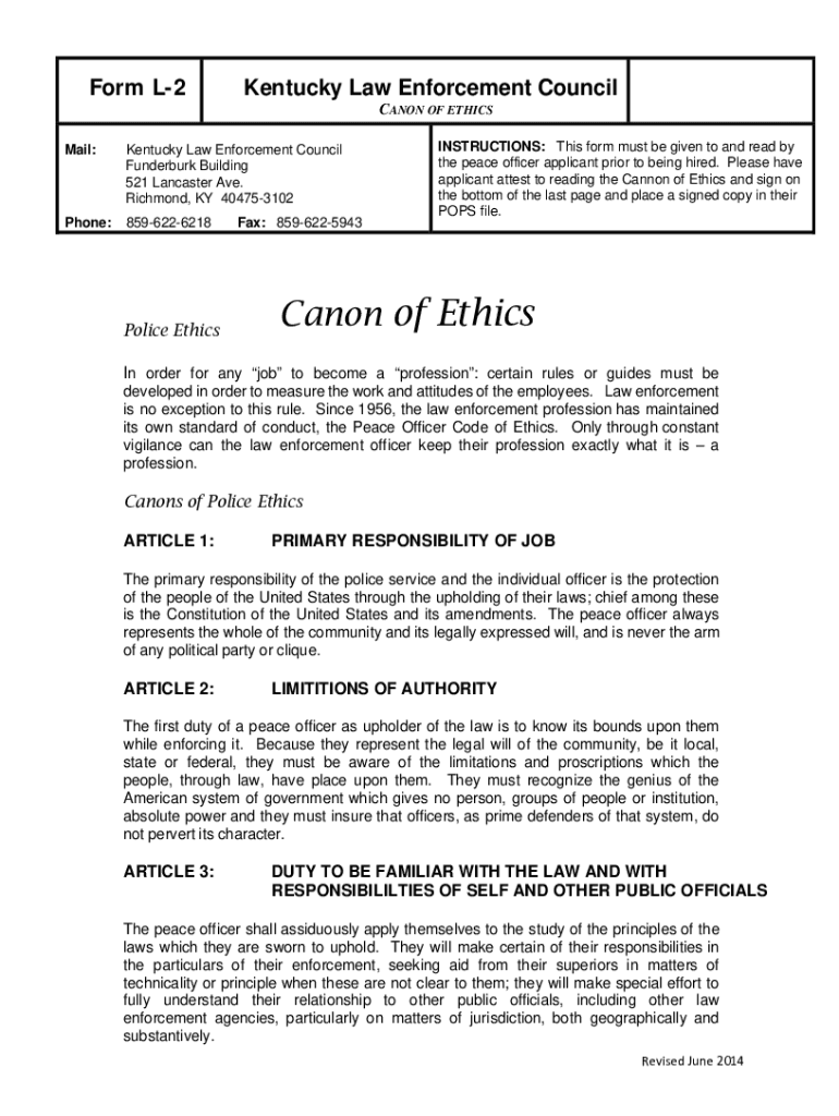 Fillable Online Form A Kentucky Law Enforcement Council Fax Email Print ...