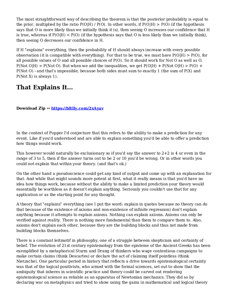 Fillable Online Bayes' Theorem: What It Is, Formula, and Examples Fax ...