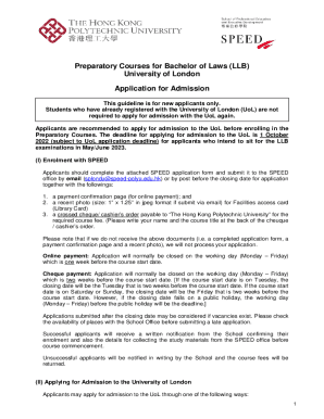 Fillable Online SPEED LLB application form - May 2022 intake Fax Email Print - pdfFiller