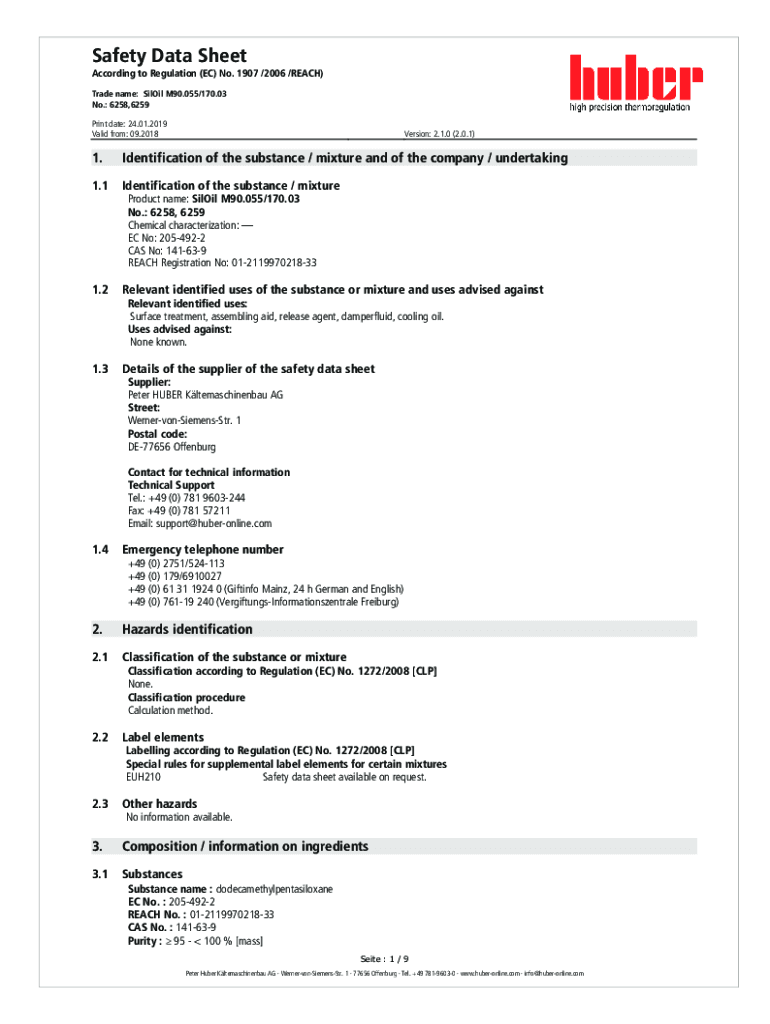 Fillable Online Trade name: SilOil M90 Fax Email Print - pdfFiller