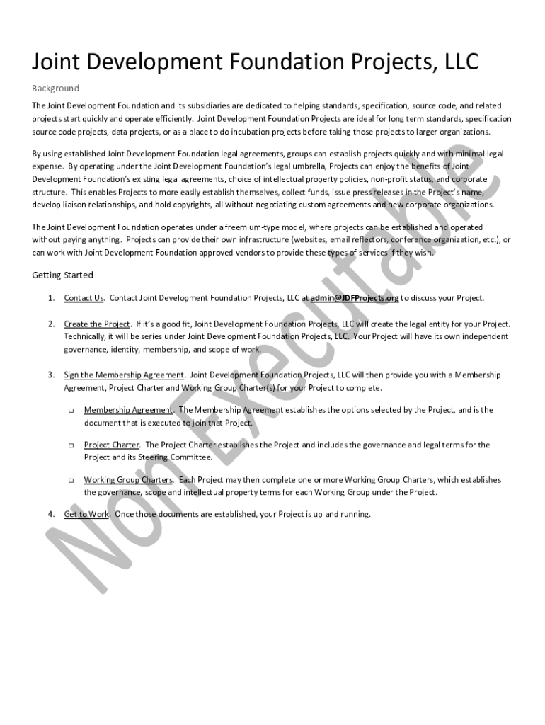 Fillable Online The Joint Development Foundation: Offering "a Standards ... Fax Email Print ...