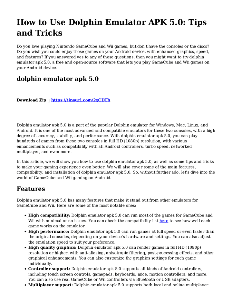 Fillable Online How to Play Wii Games on Dolphin Emulator: Guide for PC ...