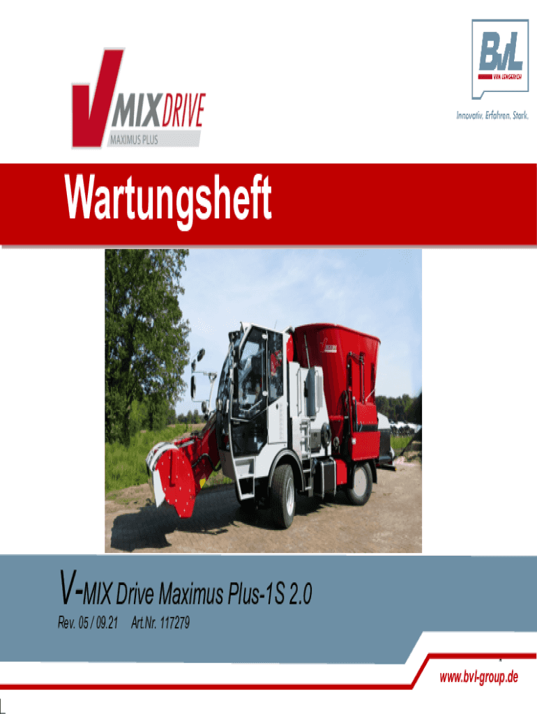 Ausfüllbar Online Futtermischwagen V-MIX Drive Maximus Plus 1S Fax ...