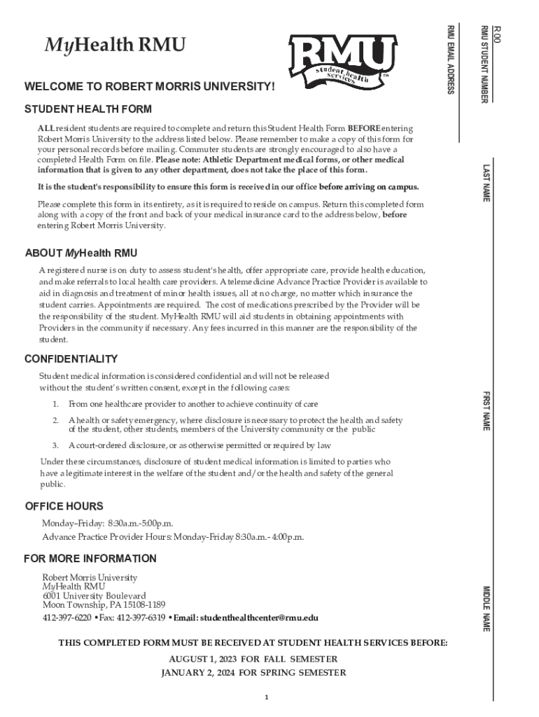 Fillable Online International Student Information - Student Health Services Fax Email Print ...