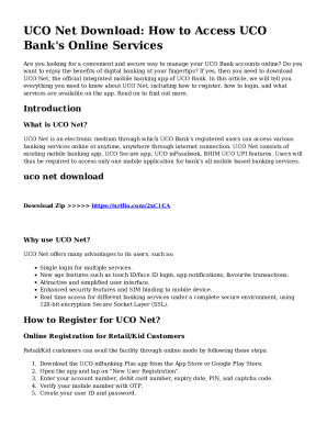 Fillable Online How to get my UCO bank statement online Fax Email Print ...