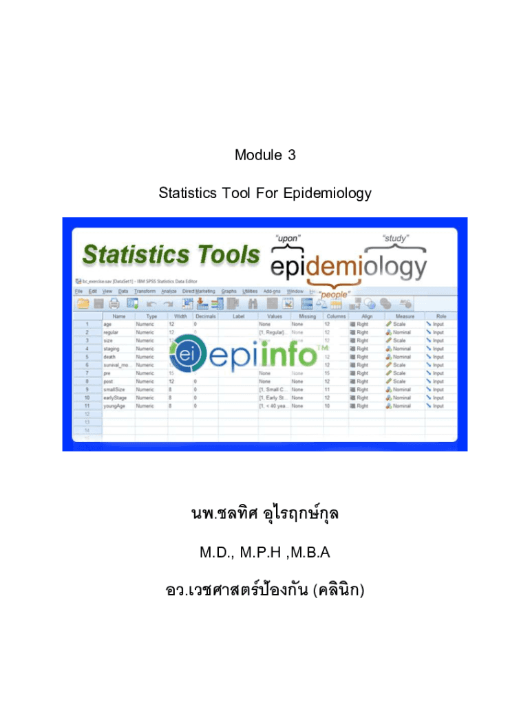 Fillable Online Epi Info and OpenEpi in Epidemiology and Clinical ...