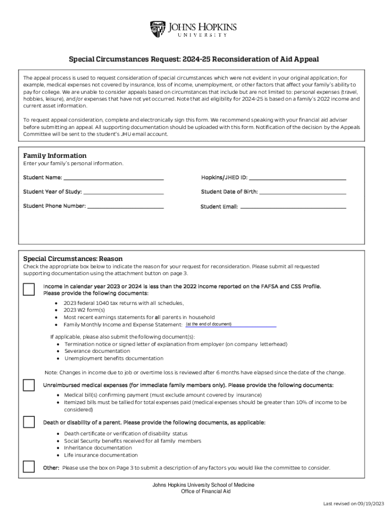 Fillable Online Appeal Forms - Admission & Aid Fax Email Print - pdfFiller