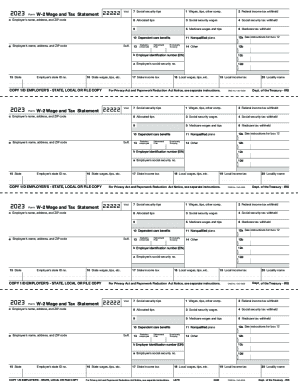 Fillable Online 2023 IRS Form W-2: Employer Instructions and Tax ...