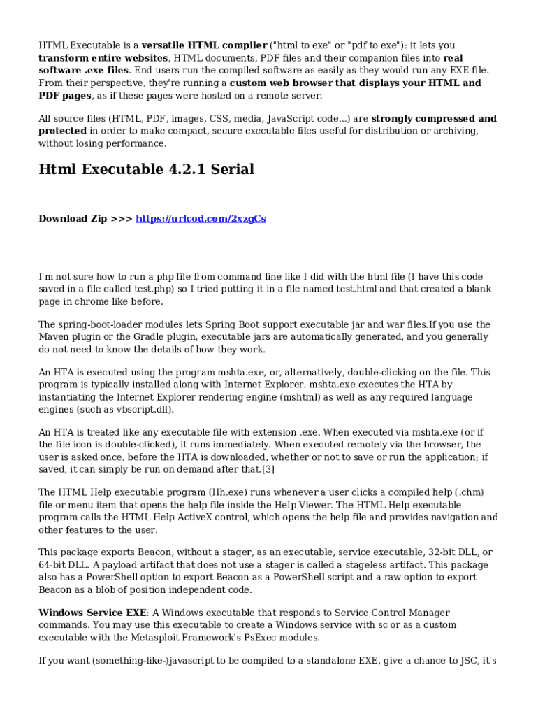 Fillable Online Js To Exe Converter What Are Create A Configuration ...
