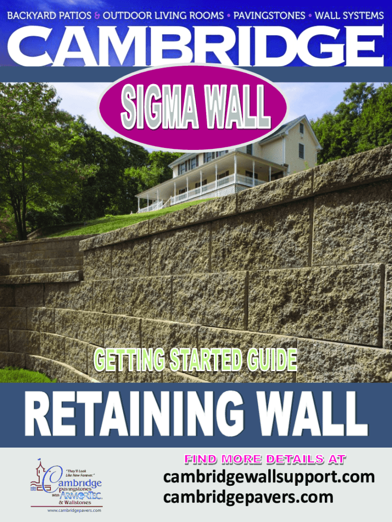 Fillable Online Cambridge Sigma Wall, 6 - Retaining Wall Blocks Fax ...