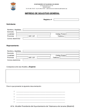Completable En línea Impreso solicitud general Fax Email Imprimir - pdfFiller