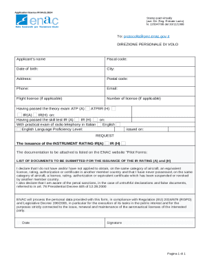 Pilots s Doc Template | pdfFiller