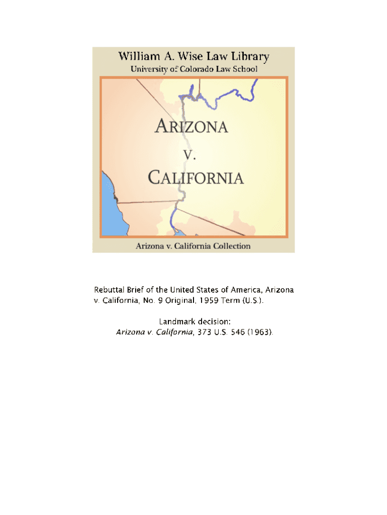 Fillable Online The Arizona v. California Collection at the William A ...