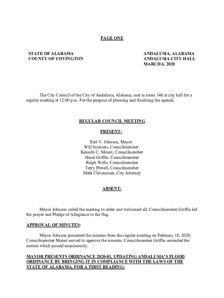 Fillable Online motion which passed unanimously Fax Email Print - pdfFiller