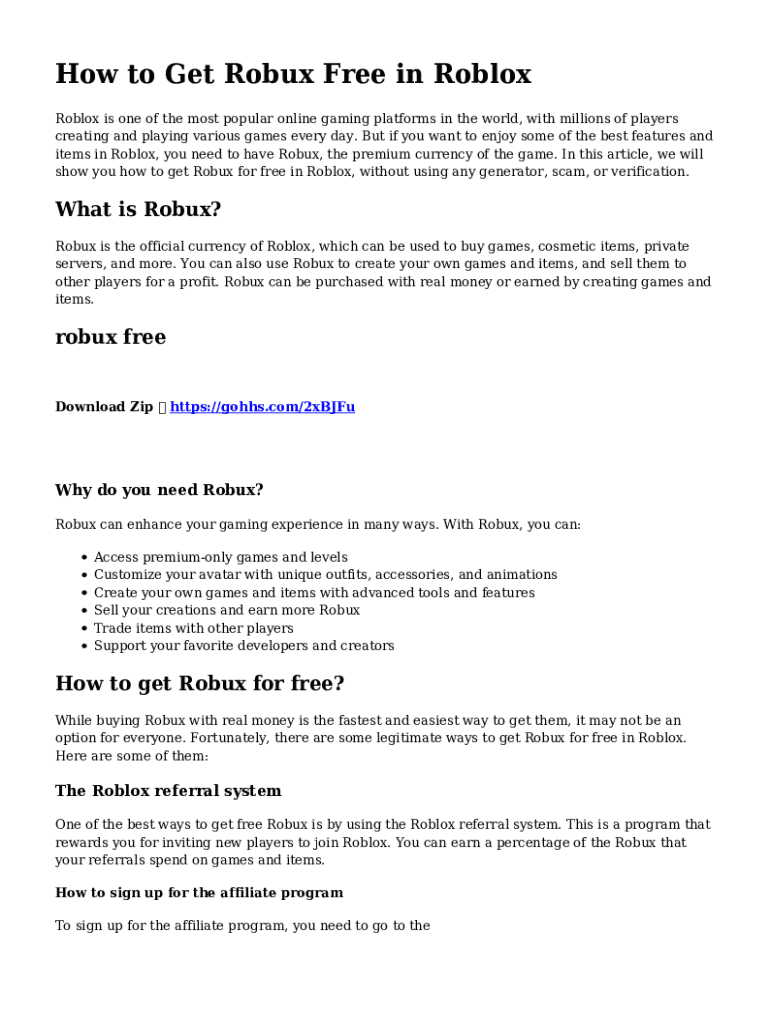 Fillable Online How to make Robux from game visits only!? (HOW ...