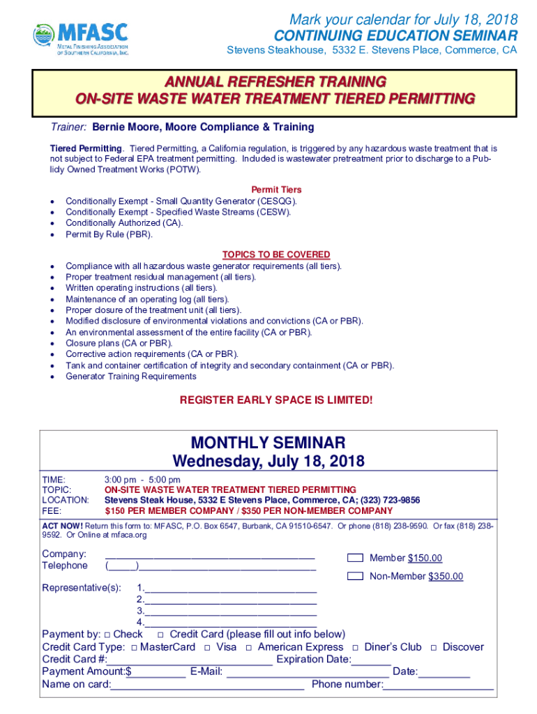 Fillable Online Wastewater Treatment Certification Level I & II Fax ...