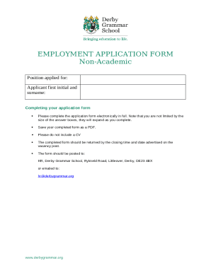 Application--Non-Academic. ... Doc Template | pdfFiller