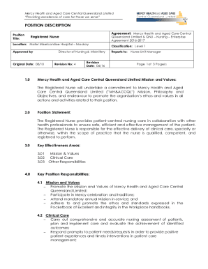 Fillable Online Agreement: Mercy Health and Aged Care Central Fax Email ...