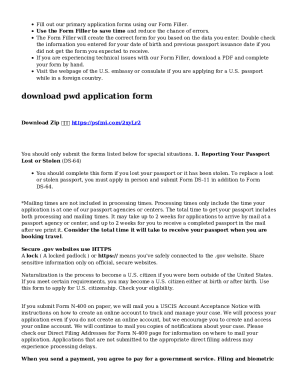 Fillable Online Download Pwd Application Form Fax Email Print - pdfFiller