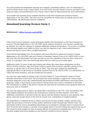 Fillable Online Download Learning Licence Form 3 Fax Email Print ...