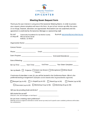 Fillable Online Meeting Room Request Form - cloudfront.net Fax Email Print - pdfFiller