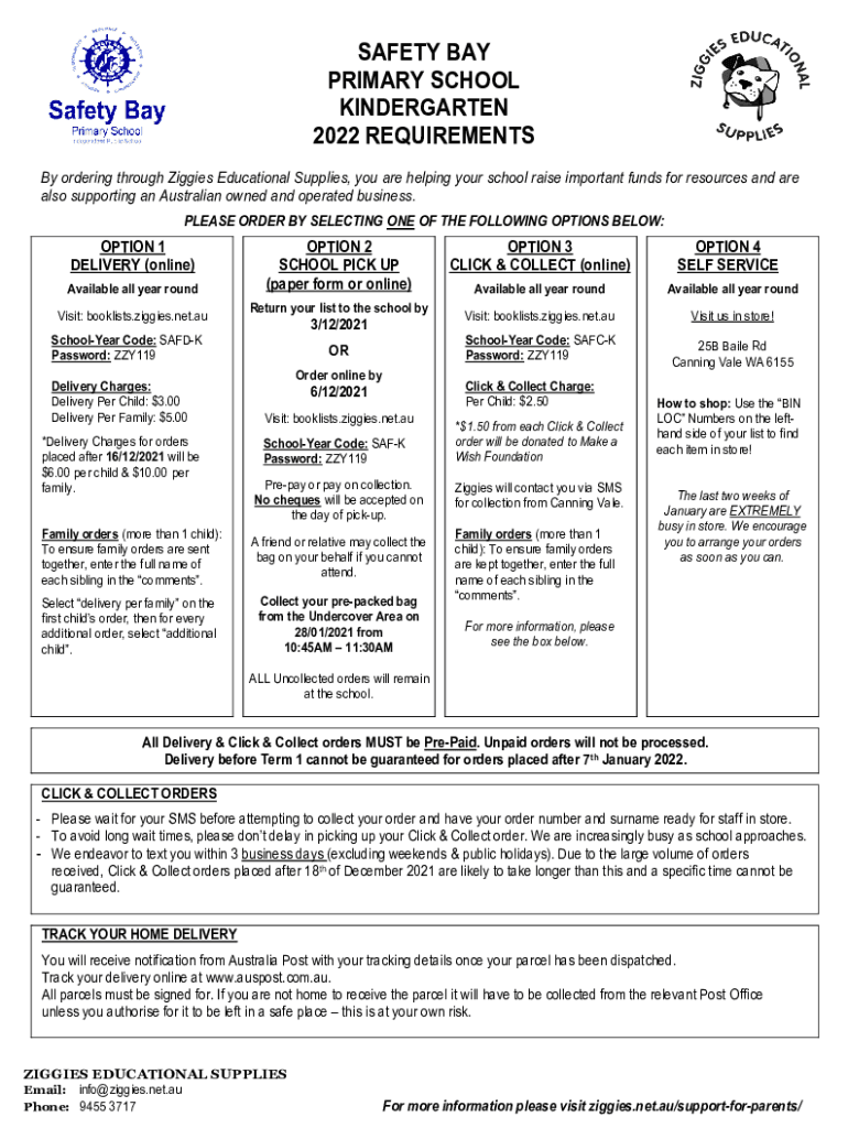 Fillable Online Safety Bay Primary P&C Notice Board Fax Email Print ...