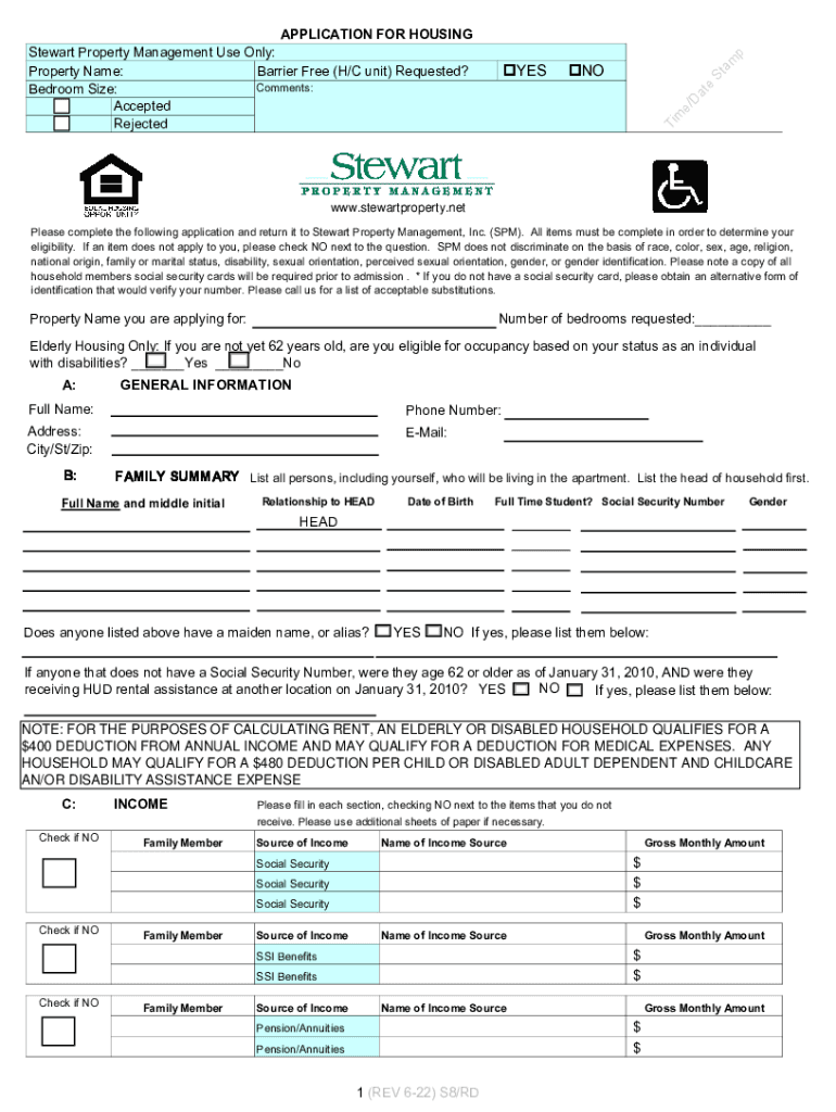 Fillable Online Dear Prospective Resident, Thank you for your interest ...