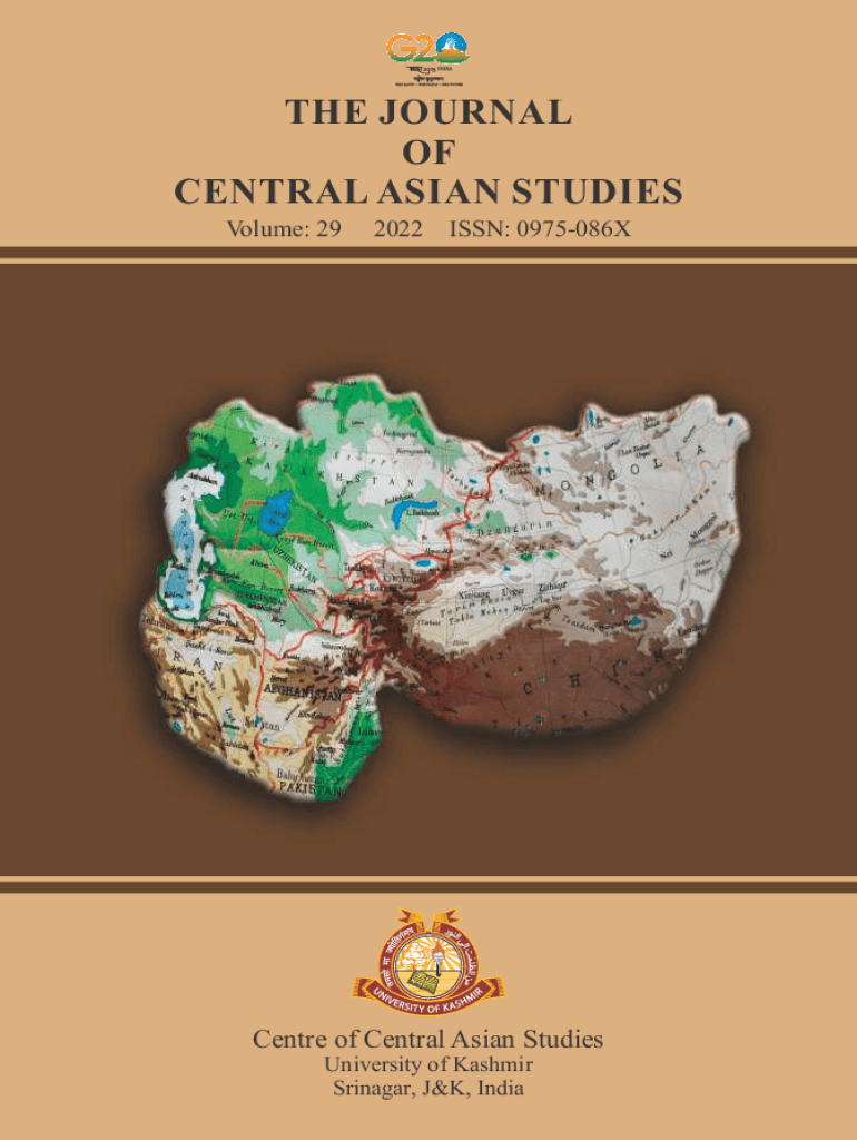 Fillable Online ccas uok edu Centre of Central Asian Studies, University of Kashmir Fax Email ...