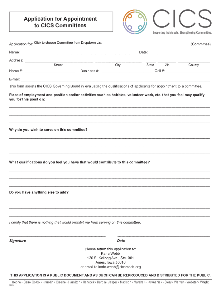 Fillable Online Application for MH/DD Services - CICS Fax Email Print ...