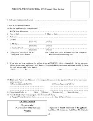 Fillable Online Personal-Particulars Form.pdf Fax Email Print - pdfFiller