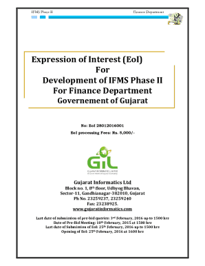 Fillable Online gil gujarat gov Expression of Interest (EoI) For ...