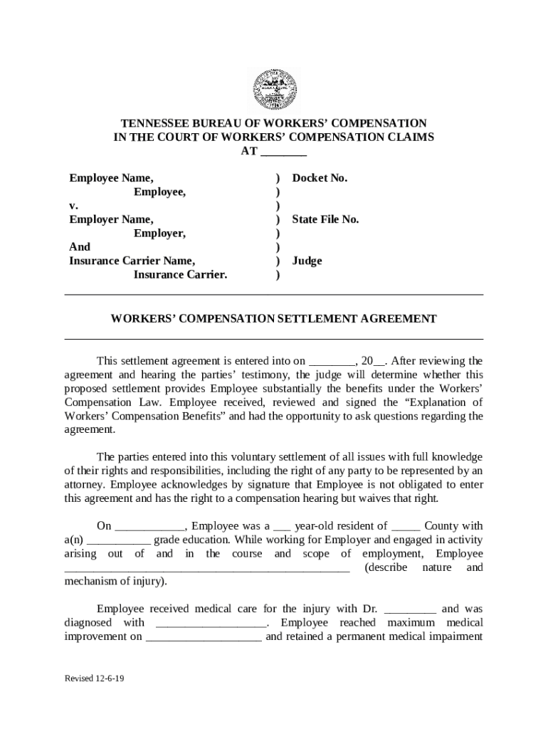 Workers' Compensation Fact SheetEmployee Benefits Doc Template | pdfFiller