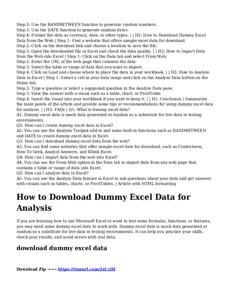 Fillable Online Random Date Generator in Excel & Google Sheets Fax ...