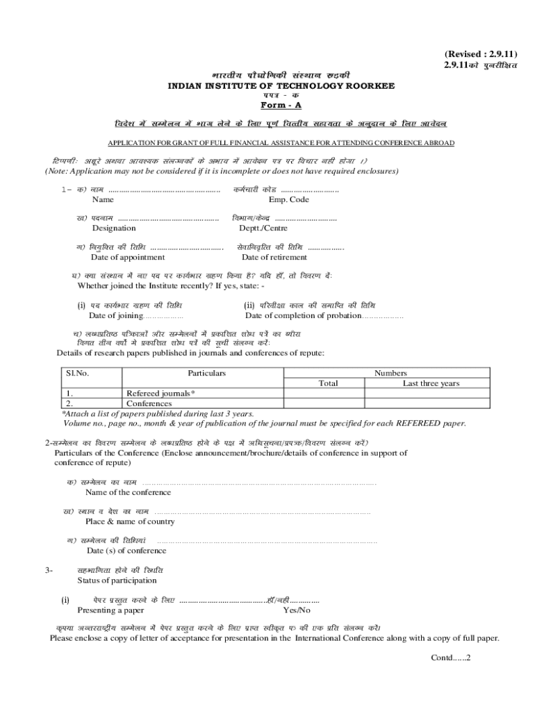 Fillable Online Students - Civil Engineering Department - IIT Roorkee Fax Email Print - pdfFiller
