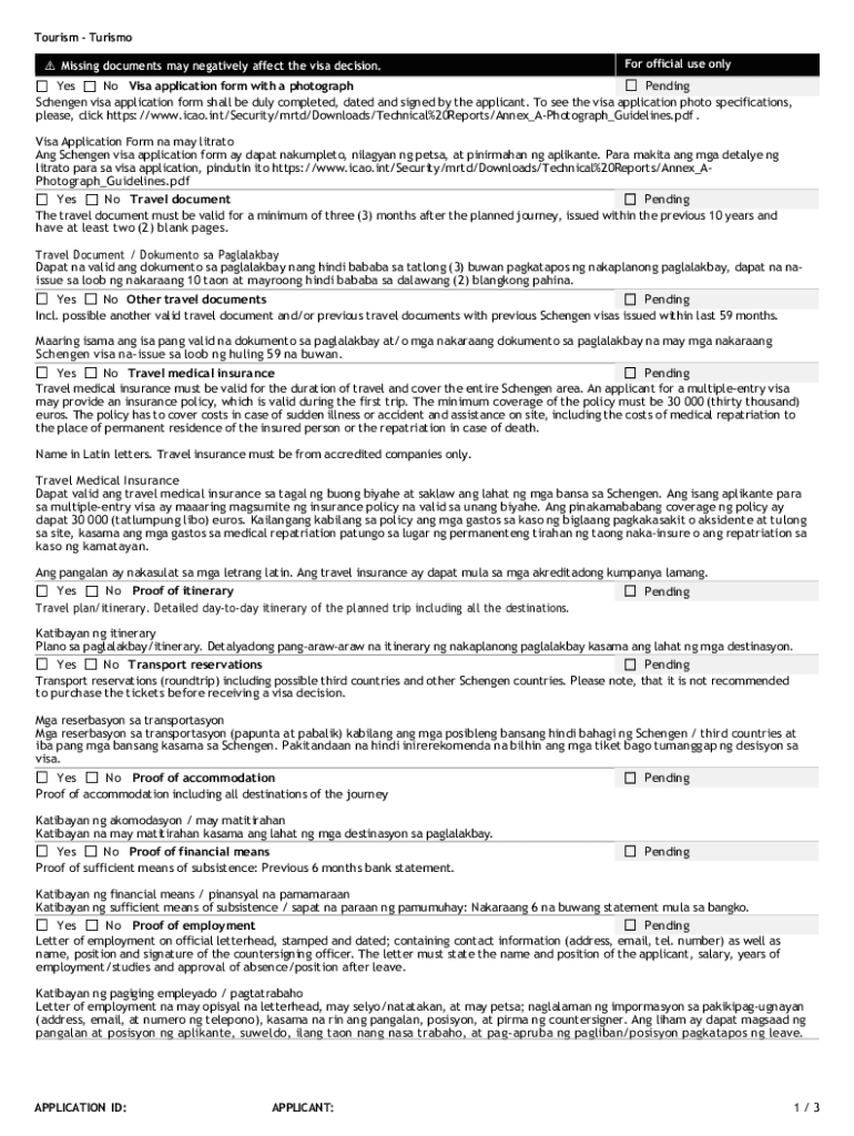 Fillable Online Yes No Visa application form with a photograph Fax ...