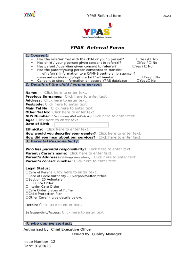 YPAS Referral Doc Template | pdfFiller