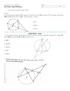 Fillable Online Super Circles - Geometry CC Fax Email Print - pdfFiller