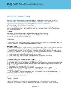 Fillable Online 20/21 RADF Round 2 Application Form Fax Email Print ...