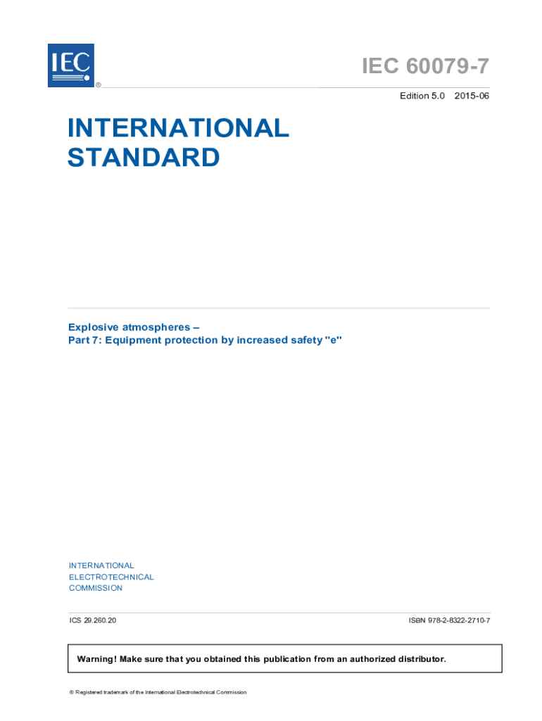 Fillable Online IEC 60079-7 - INTERNATIONAL STANDARD Fax Email Print ...
