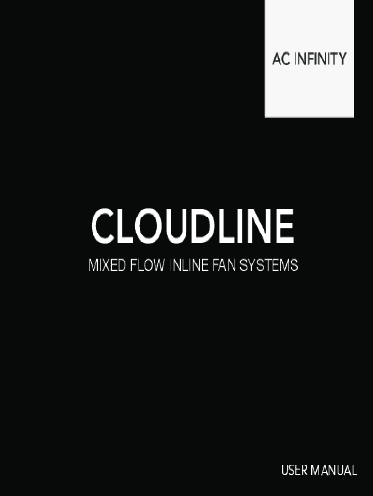 Fillable Online AC INFINITY AI-CLT6 Cloudline T6 Inline Mixed-Flow Duct ...