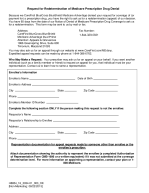 Fillable Online request-reconsideration-medicare-drug-denial. ... Fax ...