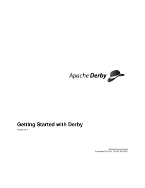Fillable Online db apache Derby Developer's Guide - Apache DB Project Fax Email Print - pdfFiller
