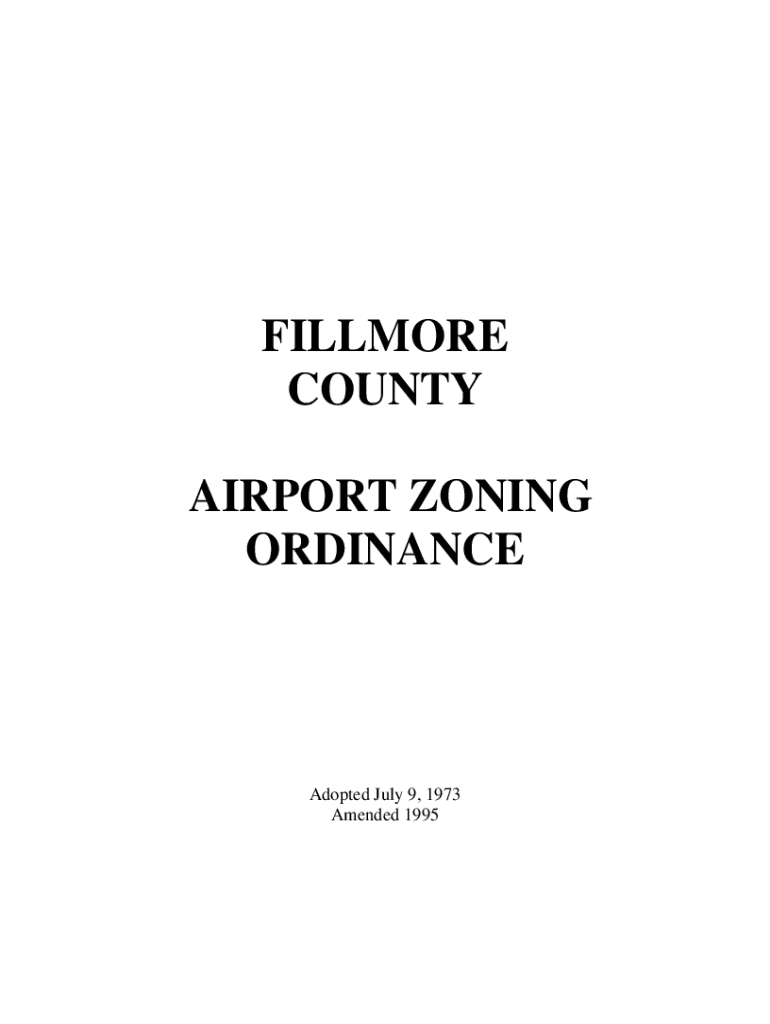 Fillable Online Sample Stand-Alone Airport Zoning Ordinance Fax Email ...
