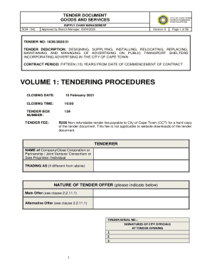 Fillable Online TENDER DESCRIPTION: DESIGNING, SUPPLYING, INSTALLING ...