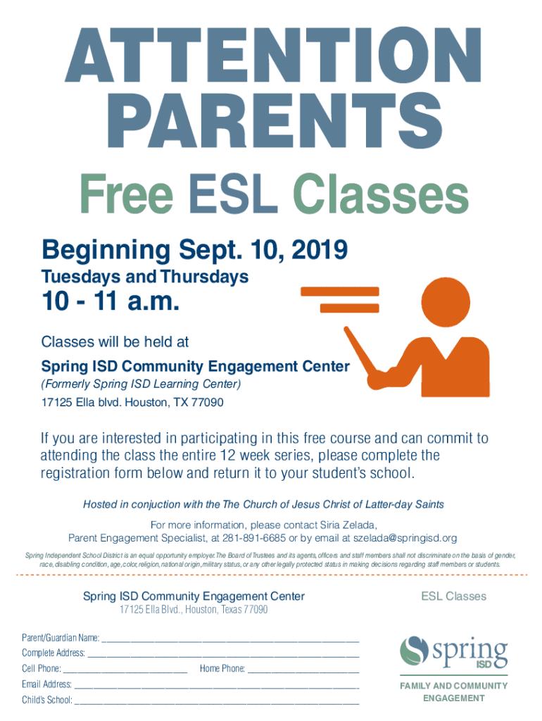 Fillable Online ESL-flyer 19 Fax Email Print - pdfFiller