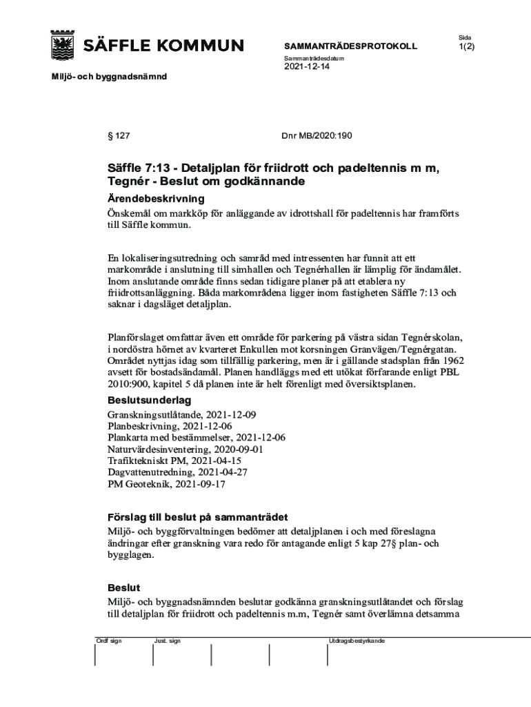 Fillable Online Milj- och byggnadsnmnd Fax Email Print - pdfFiller