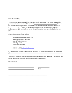 Fillable Online plannedgifts ucsc Qualified Charitable Distribution ...