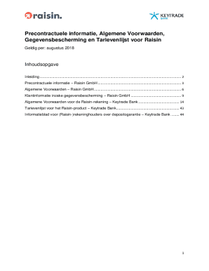 Invulbaar Online Precontractuele informatie, Algemene Voorwaarden ...