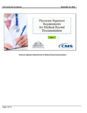 Fillable Online Physician Signature Requirements for Medical Record Documentation. Physician ...