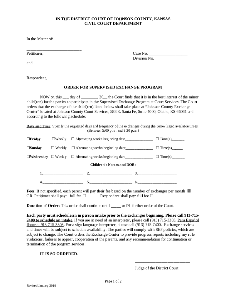 FL-314(A) Supervised Visitation Order - California Courts - courts ...